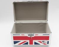 China LP 7'' Aluminum Union Flag Carry Case DVD Storage Box for sale