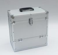 China Aluminum LP 100 12'' Vinyl Storage Case Silver DVD Storage Box for sale