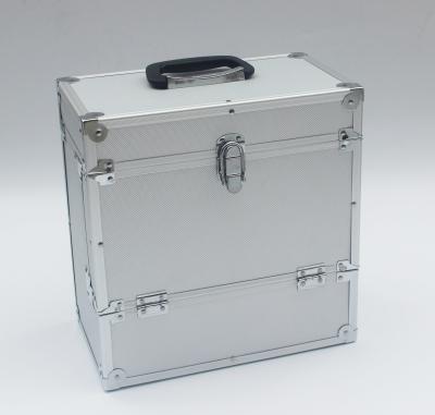 China Aluminum LP 100 12'' Vinyl Storage Case Silver DVD Storage Box for sale