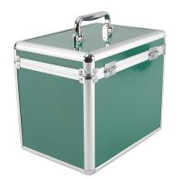 China Green Acrylic Carrying Case For Accessories Aluminum Storage Box To Organize Tools for sale