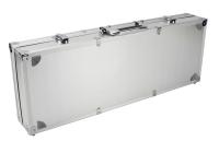China Large Aluminum Tool Equipment Case With PE Foam Silver Tool Storage Box for sale