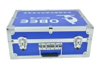 China Blue Aluminum Carrying Case With Shoulder Strap Foam Insert for sale