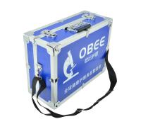 China Blue Aluminum Carrying Case With Shoulder Strap Foam Insert for sale