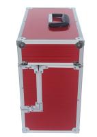 China Record LP Storage Case With Unique Folding Front Flap Aluminum DVD Case Red for sale