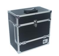China Pro Vinyl 50pcs Carry Case Black Record Storage Box EVA Interior For Music for sale