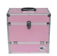 China Pink Aluminum Storage Case Record LP 50 Case Empty Interior For DVD/CD Accessories for sale