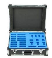 China Portable Aluminum Tool Carrying Cases With Blue CNC Die Cut Foam for sale