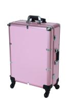 China Custom Black & Pink Makeup Cases With Light For Makeup for sale