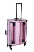 China Custom Black & Pink Makeup Cases With Light For Makeup for sale