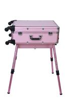 China Custom Black & Pink Makeup Cases With Light For Makeup for sale