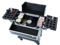 China Portable Rolling Pro Makeup Cases,Rolling Cosmetic Organizer for sale