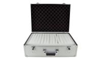 China Silver Aluminum Hard Cases Box Tool Carrying Cases With White Die Cut Foam for sale