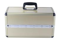 China Radio Controller Transmitter Aluminum Carrying Cases In Rose Golden Color Helicopter Drone Controller Case for sale