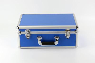 China Customized Aluminum Blue Instrument Carrying Cases With Die Cut Foam Slots Protect Euipment for sale