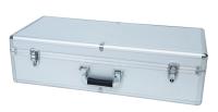 China Large Empty Aluminum Locking Box Silver Aluminum Big Carrying Cases ABS Diamond Panel for sale