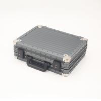 China Aluminum Molded Suitcase For Men Metal Gray Carrying Box for sale