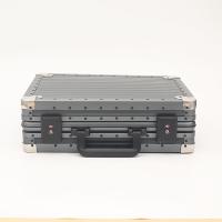 China Aluminum Molded Suitcase For Men Metal Gray Carrying Box for sale