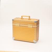 China Aluminum Carry Case Molded Hard Box Gold Empty for sale
