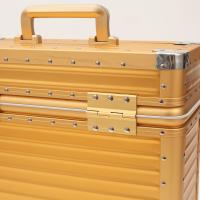 China Aluminum Carry Case Molded Hard Box Gold Empty for sale