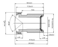 China 6mm M12 Car Wide Angle Lens , F2.1 M12 Wide Angle Lens No Waterproof for sale