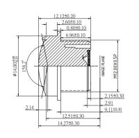 China 1G3P Short Version Automotive Camera Lens EFL1.2mm F/NO,2.4 Waterproof IP69K for sale