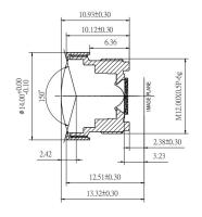 China VGA Car Camera Lens f1.47mm 130 Degree Wide viewing Angle, RVC reverse rearview series for sale