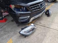 China Used Mercedes-Benz M-Class W166 ML300/ML350/ML400 Full Nose Cut Front Bumper LED Headlight Grille Bonnet Hood Black for sale
