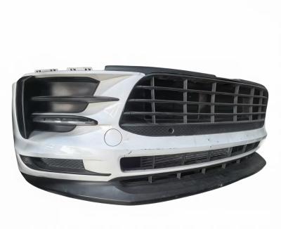China Used 2013-2018 for Macan Front Bumper Assy Radiator Electronic Fan Blinds Plastic Material Exhaust Cut-Outs Included Clips for sale
