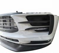 China Used 2013-2018 for Macan Front Bumper Assy Radiator Electronic Fan Blinds Plastic Material Exhaust Cut-Outs Included Clips for sale