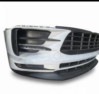 China Used 2013-2018 for Macan Front Bumper Assy Radiator Electronic Fan Blinds Plastic Material Exhaust Cut-Outs Included Clips for sale