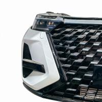 China For Chery Tiggo 8 Genuine Used Nosecut Front Bumper Assembly LED Headlamp Center Grille Fenghua Brand 1 Year Warranty Bolt-On for sale
