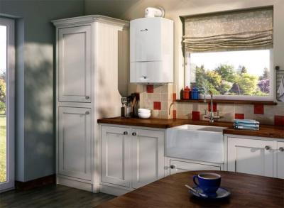 China High Power Hot Water Gas Boiler , Wall Hung Boiler With Large LCD Screen Display for sale