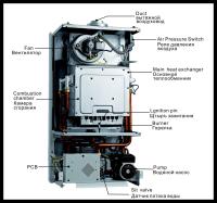China Wall Mounted Gas Fired Hot Water Boiler , Wall Hung Boilers For Radiant Heat for sale