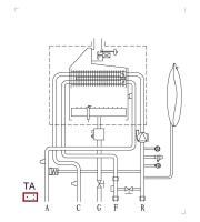 China Stainless Steel Wall Mounted Gas Boiler 16-18kW with Temperature Controller and 24H Timer for 60-140㎡ Heating for sale