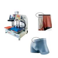 China SH-201 Two Stations Industrial Pneumatic Flat Heat Press Machine  for Underwear Panty  Tshirt Washing Label logo Trademark for sale