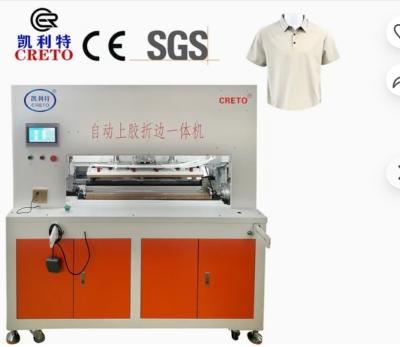China SH-818 2024 Patented  Automatic Gluing and Folding and Pressing Machine 3 in 1 for Seamless Polo Shirts T-shirt Underwear for sale