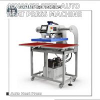 China Factory Direct 40x60cm Pneumatic Semi-Automatic Heat Press Transfer Machine for Garments New Condition Flatbed Printer Plate for sale