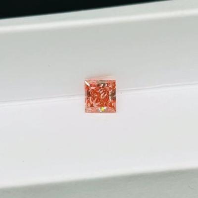 China 2.42 Carat CVD Lab Grown Pink Princess Cut Diamond IGI Certified Loose for sale
