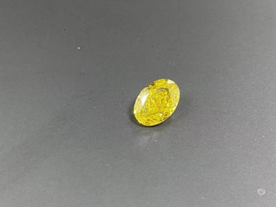 China 3.08ct Oval Lab Grown Yellow Diamond IGI Certified Fancy Vivid VS1 HPHT Synthetic for sale