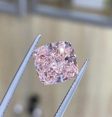 China 1.09ct CVD Lab Grown Cushion Cut Diamond IGI Certified Fancy Light Pink 10 Mohs for sale
