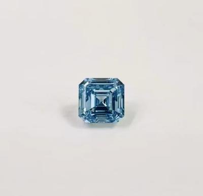 China Asscher Cut Synthetic Lab Made Blue Diamonds 1.0ct-2.0ct for sale