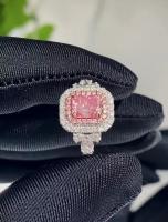 China 1ct Lab Grown Pink Cushion Diamond Ring IGI Certified 10 Mohs Hardness for sale