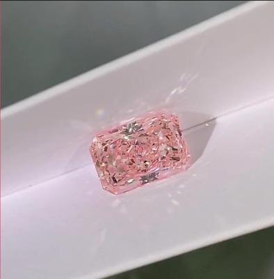 China IGI Certified Pink Lab Grown Diamonds Radiant Cut 1.0-1.5ct VS-VVS Clarity CVD Synthetic for sale