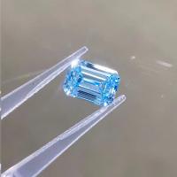 China Fancy Intense Color Loose Lab Grown Blue Diamonds Emerald Cut for sale