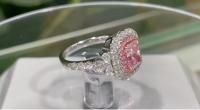 China IGI Certified Cushion Pink CVD Diamond Ring 18K White Gold Custom Solitaire for sale