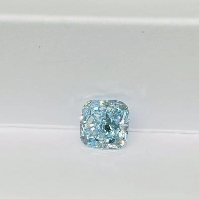 China 2.2ct-3.0ct IGI Certified CVD Lab Grown Blue Cushion Diamonds VS1 Clarity Fancy Vivid Color for sale