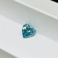 China CVD Lab Grown Blue Heart Shape Diamonds 1.2-1.4ct IGI Certified VS1-VVS2 Clarity for sale