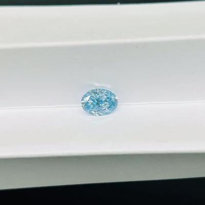 China ZKZ Diamonds 1-1.99 Carat Oval Loose Lab Grown Blue Diamonds VVS2 Clarity IGI Certified for sale