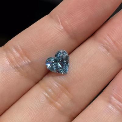 China 1.03 Carat Lab Grown Heart Shape Blue Diamond VVS1 Clarity Excellent Polish for sale
