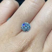 China 2.5 Carat Lab Created Blue Diamond VVS1 Clarity Excellent Cut IGI Certified Round Loose Stone for sale